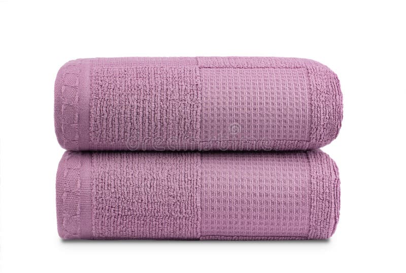 Multi-colored Terry Cotton Bath Towels, Isolated Stock Photo - Image of ...