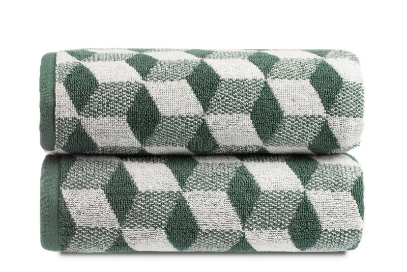 Multi-colored Terry Cotton Bath Towels, Isolated Stock Image - Image of ...