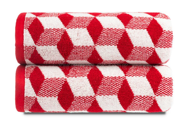 Multi-colored Terry Cotton Bath Towels, Isolated Stock Photo - Image of ...