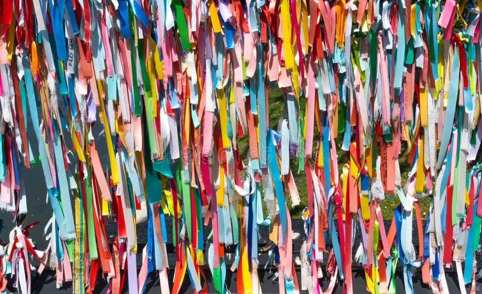 Multi-colored Textile Ribbons Background Stock Photo - Image of ...