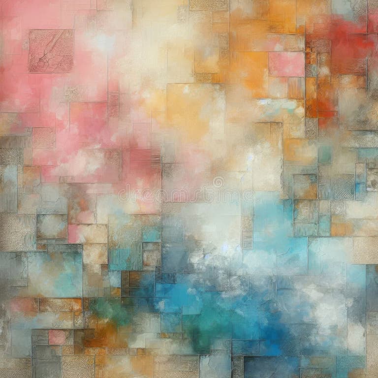 Multi-colored Textures Drawn with Pastel Paints Stock Illustration ...