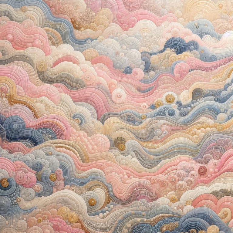 Multi-colored Textures Drawn with Pastel Paints Stock Illustration ...