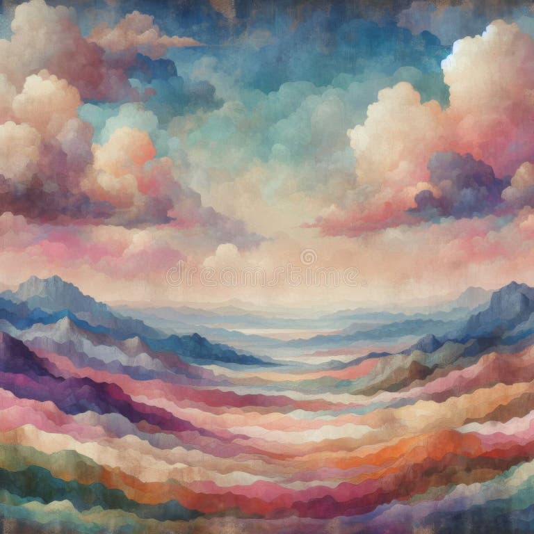 Multi-colored Textures Drawn with Pastel Paints Stock Illustration ...