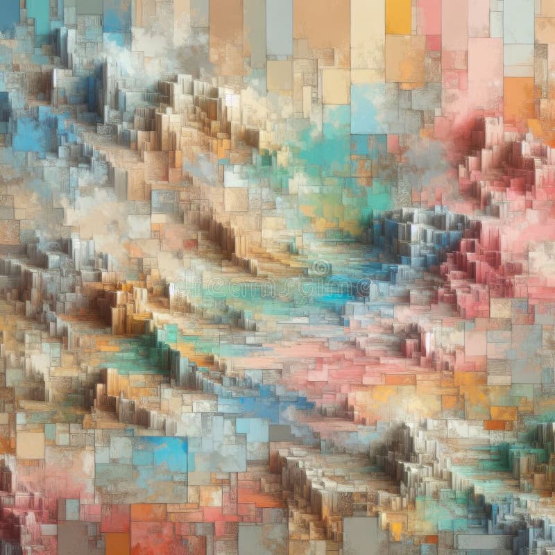 Multi-colored Textures Drawn with Pastel Paints Stock Illustration ...