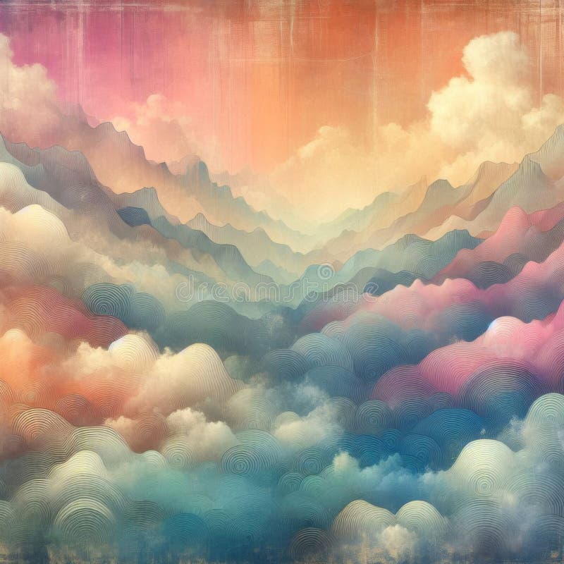 Multi-colored Textures Drawn with Pastel Paints Stock Illustration ...
