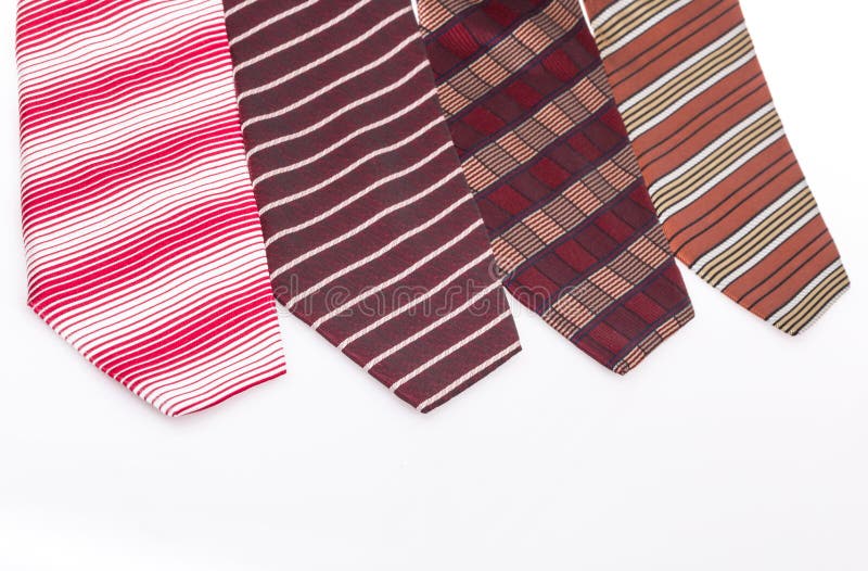 Multi Colored Tie on White Like a Frame Stock Photo - Image of male ...