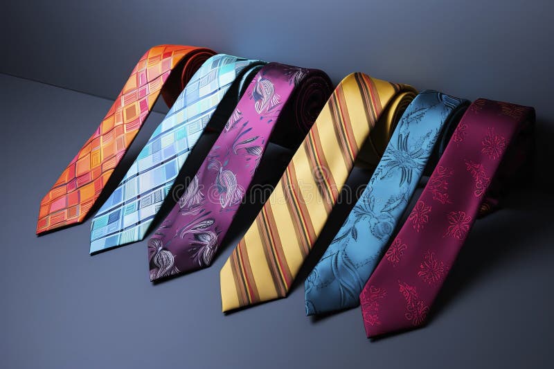 Multi-colored Ties. Generative AI Stock Image - Image of elegance ...