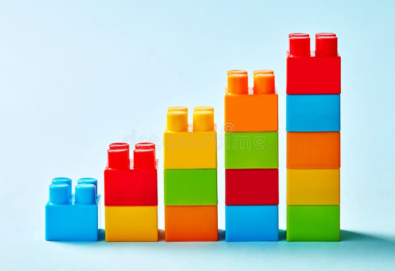 Multi-colored Toy Blocks Chart Stock Photo - Image of symbol ...