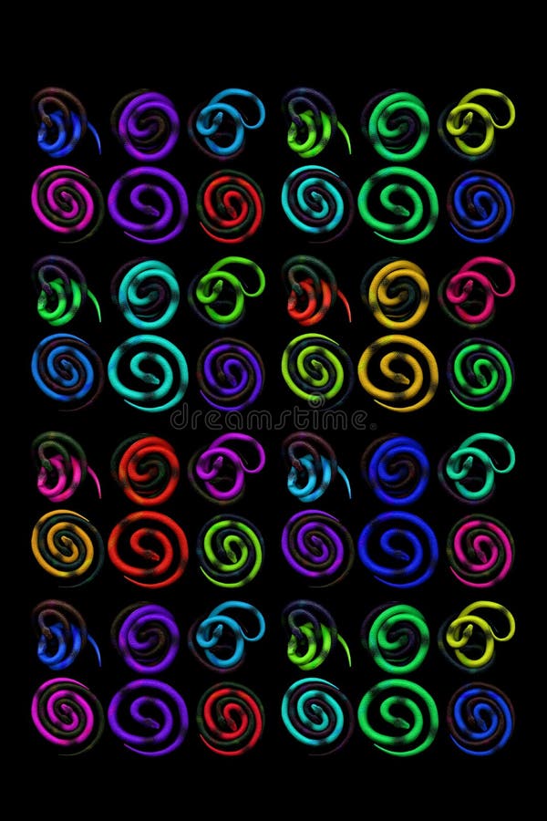 Multi-colored Toy Rubber Snakes Rolled Up in a Ball. Colored Toy Snakes ...