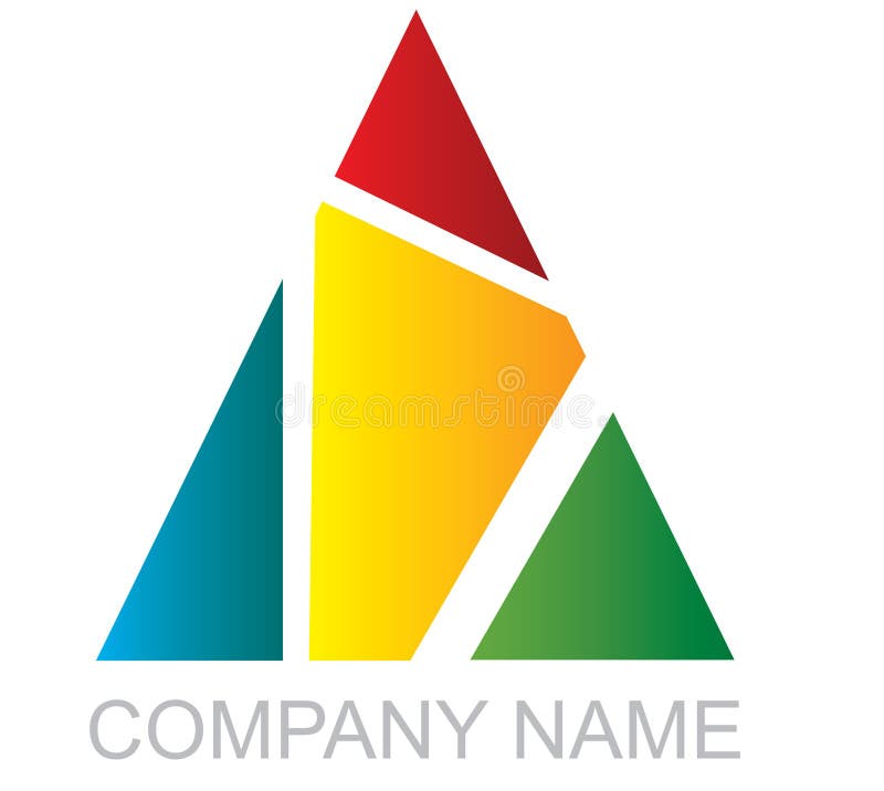 Multi-colored Triangular Logo Stock Vector - Illustration of colored ...