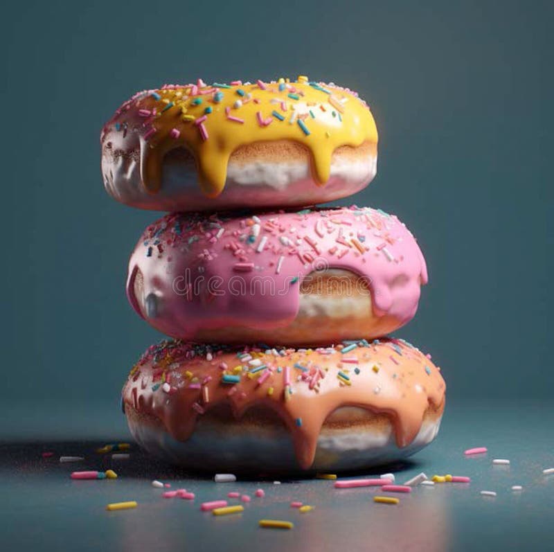 Stack of Donuts Vector Line Icon Stock Vector - Illustration of ...