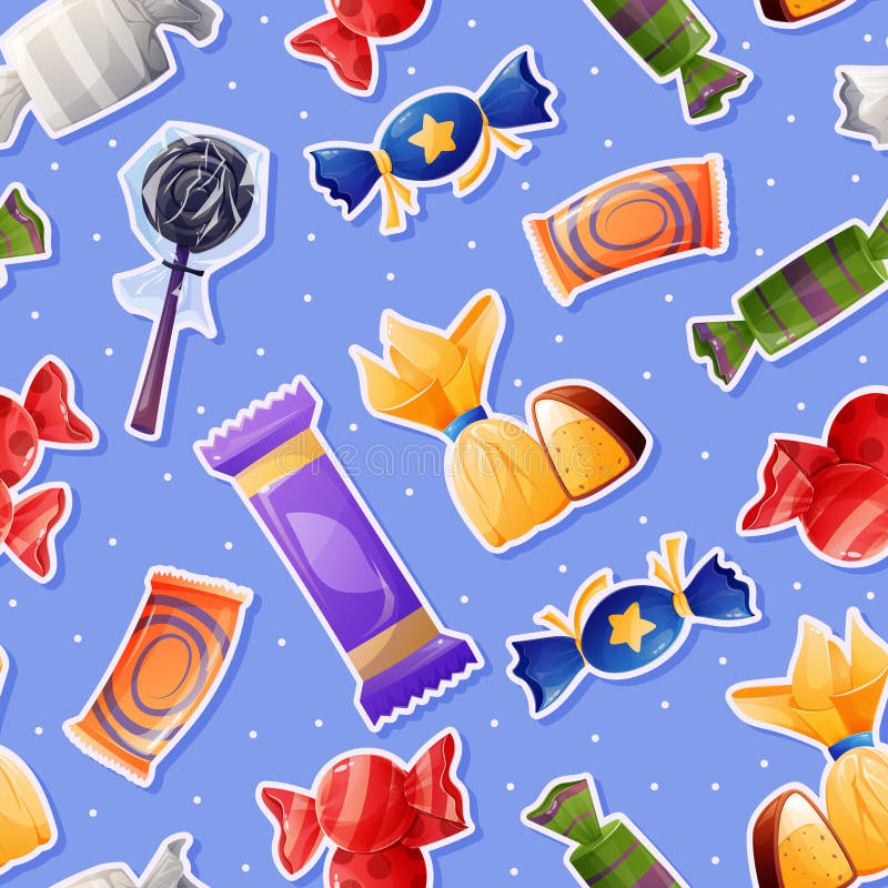 Multi-colored Variety of Candies, Sweets and Lollipops in Bright ...