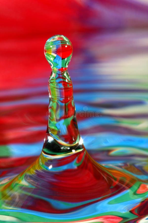 Multi Colored Water Drop-splash Stock Image - Image of multi, motion ...
