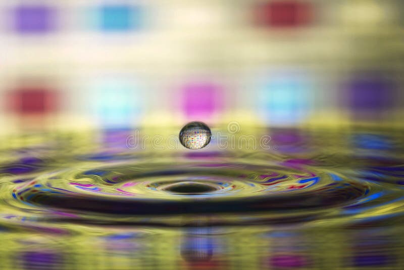 Multi-colored Water Drop, Splash Stock Image - Image of design, circle ...