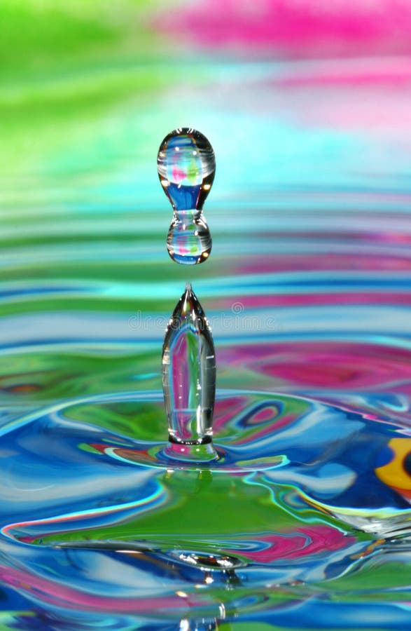 Multi Colored Water Drop-splash Stock Image - Image of multi, motion ...