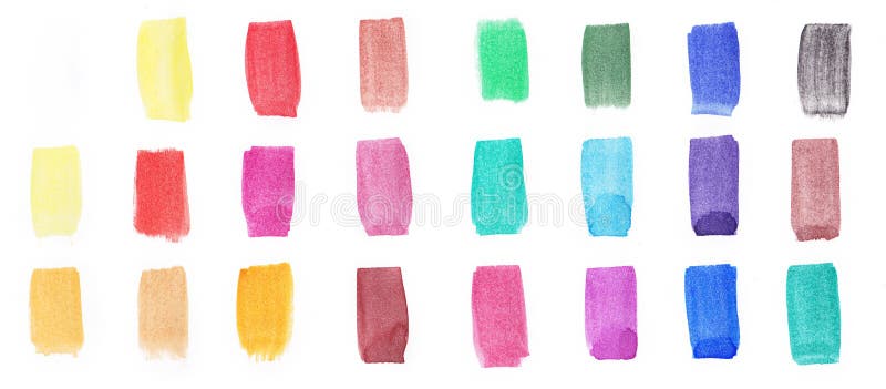 Multi-colored Watercolor Palette Paints Isolated on White Background ...