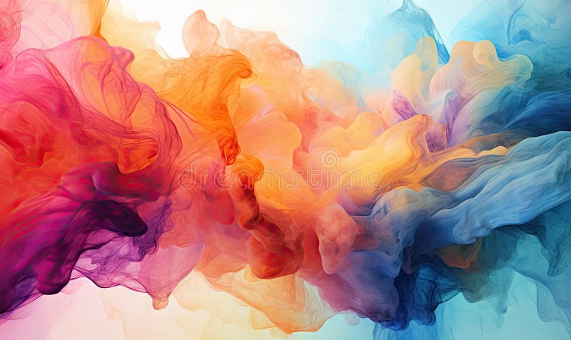 Multi Colored Watercolor Pattern. Texture of Spreading Out Paint. for ...