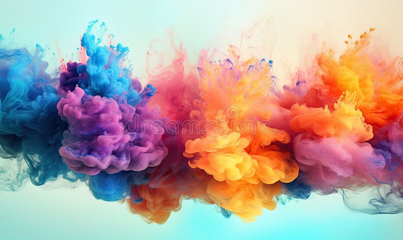 Multi Colored Watercolor Pattern. Texture of Spreading Out Paint. for ...