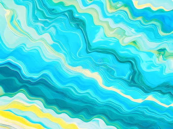 Multi-colored Watery Wave Abstract Stock Photo - Image of scene ...