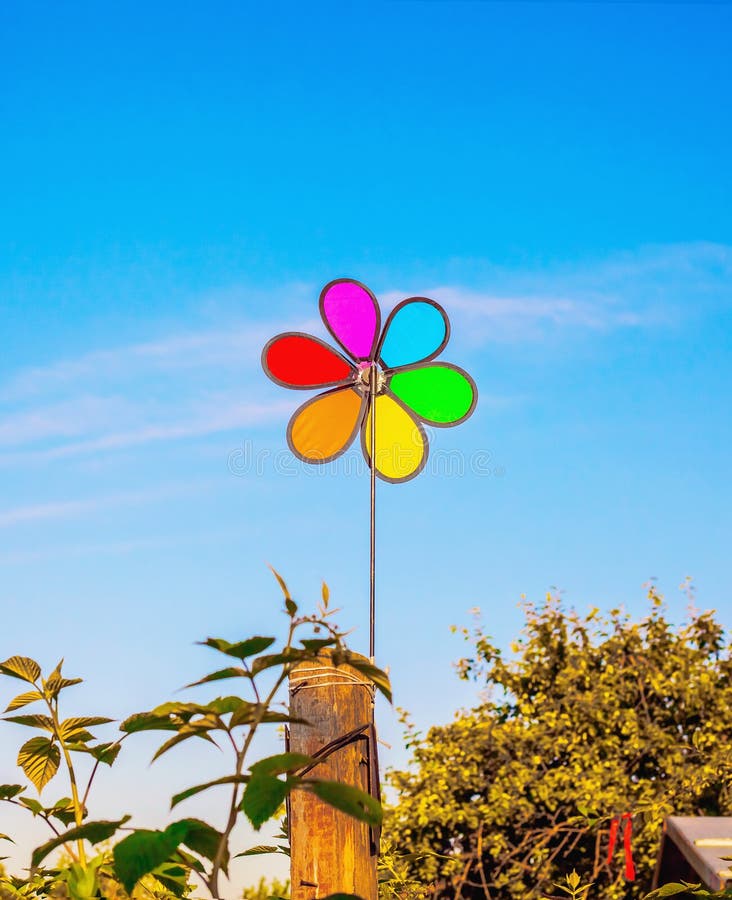 Multi-colored Weather Vane the Propeller Outdoors Stock Image - Image ...