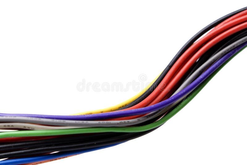 Multi colored wires stock image. Image of gray, electricity - 8591507