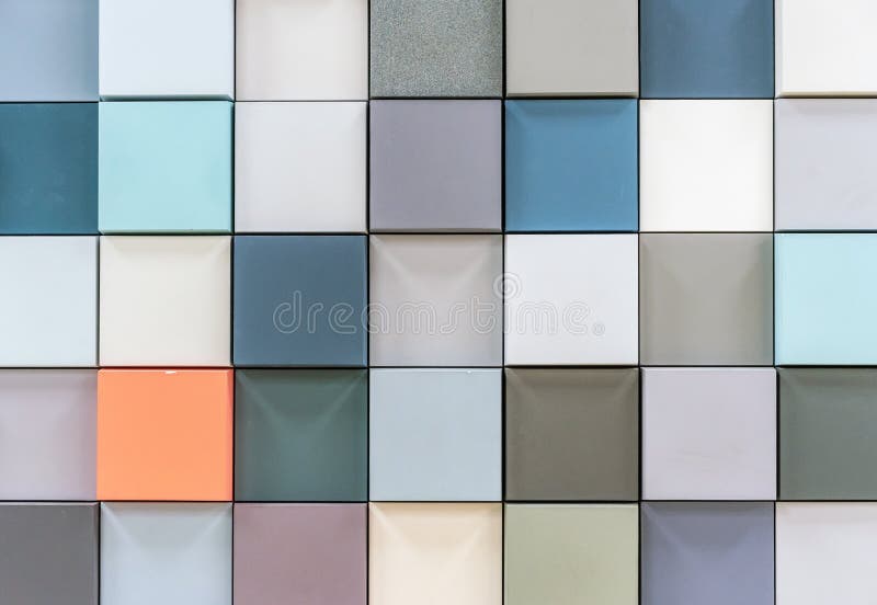 Multi-colored Wooden Cubes with 3D Effect. Background from Colored ...