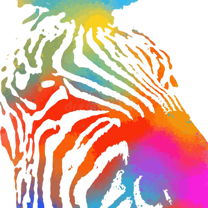 Multi Colored Zebra Print Background. Vector Illustration. Stock Vector ...