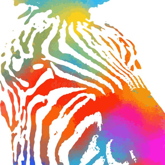 Multi Colored Zebra Print Background. Vector Illustration. Stock Vector ...