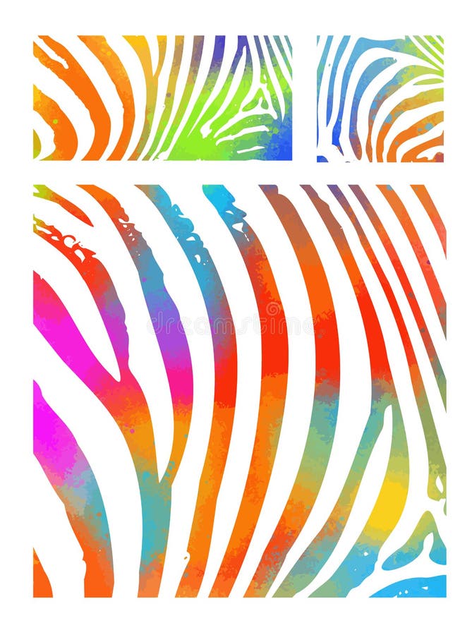 Multi Colored Zebra Print Background. Vector Illustration. Stock Vector ...