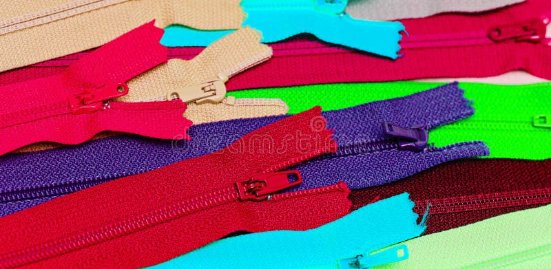 Multi-colored zipper stock photo. Image of metal, fastening - 53184226