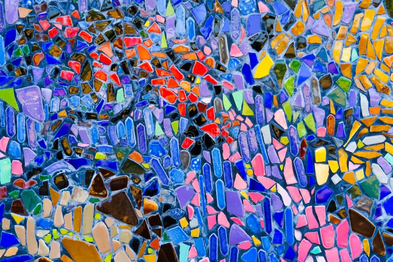 Multi Colorful Stone Mosaic Tiles on the Wall As Background or Texture ...