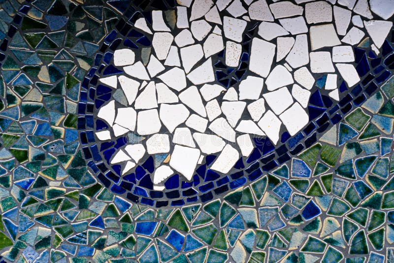 Multi Colorful Stone Mosaic Tiles On The Wall As Background Or Texture ...