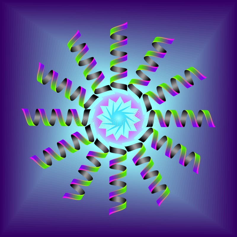 Multi Colors Curved Strips Vector Design Stock Vector - Illustration of ...