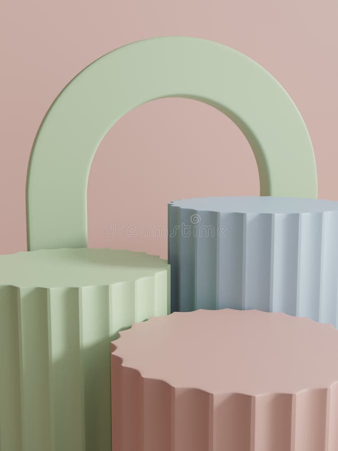 Multi Colors Studio Shot Product Display Background with Stacking ...