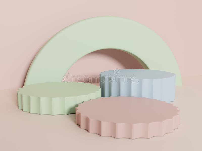 Multi Colors Studio Shot Product Display Background with Stacking ...