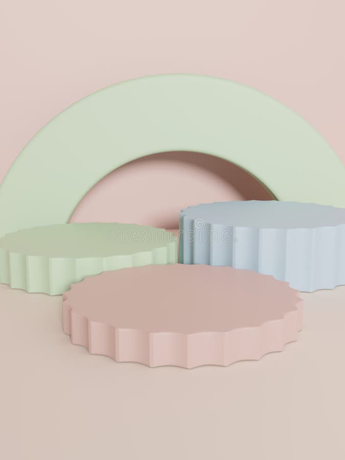 Multi Colors Studio Shot Product Display Background with Stacking ...