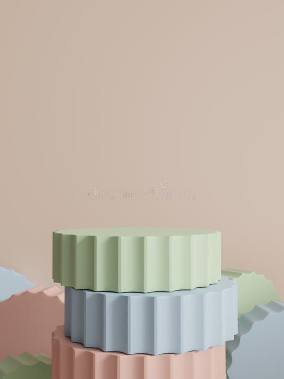 Multi Colors Studio Shot Product Display Background with Stacking ...