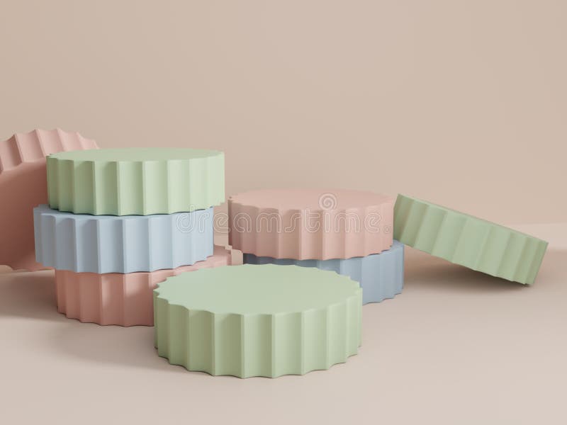 Multi Colors Studio Shot Product Display Background with Stacking ...