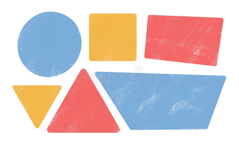 Multi Colors Textured Geometric Shape Set. Text Boxes Kids Frames Pack ...