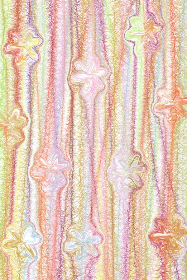 Multi Colored Serpentine Abstract Floral Pattern Stock Illustration ...