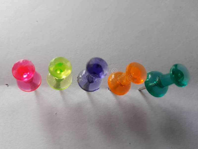 Multi colour new push pins stock image. Image of papers - 174263151
