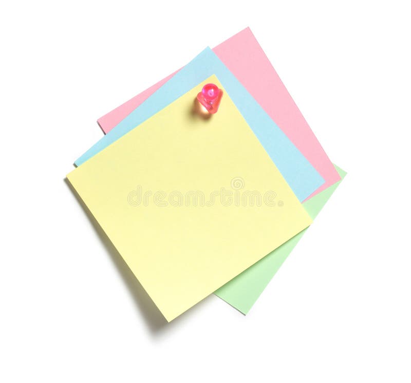 Multi Colour Note Paper on White Background Stock Image - Image of ...