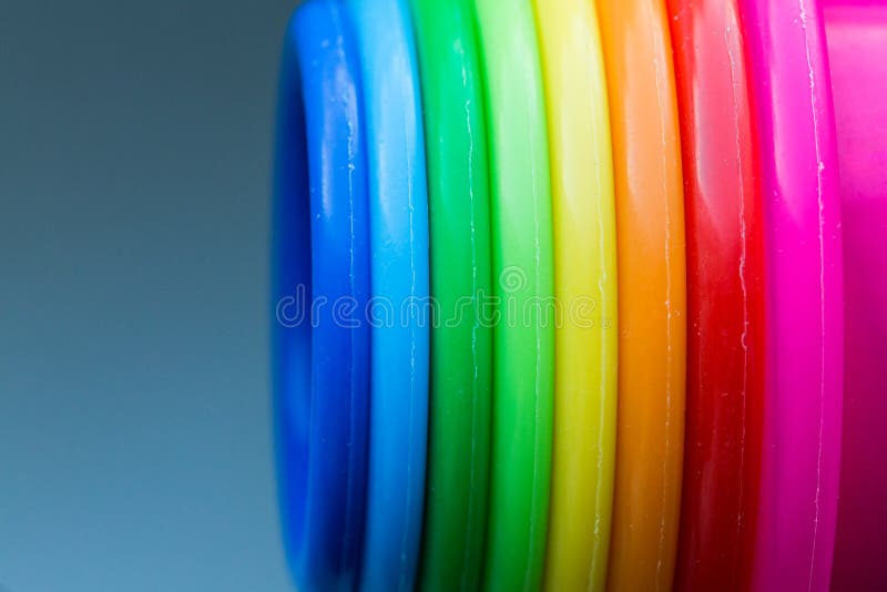 Multi Colour Plastic Object. Colourful Close Up Vertical Pattern of ...