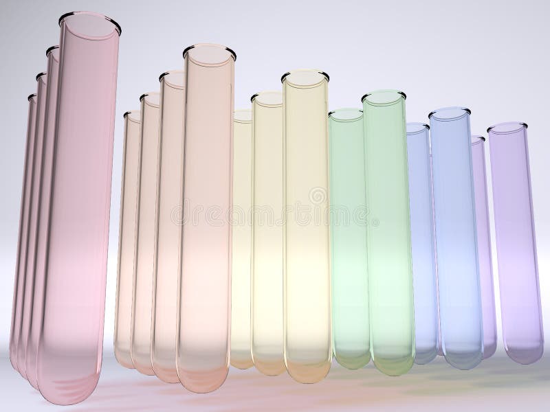 Multi colour test tubes stock illustration. Illustration of discovery ...