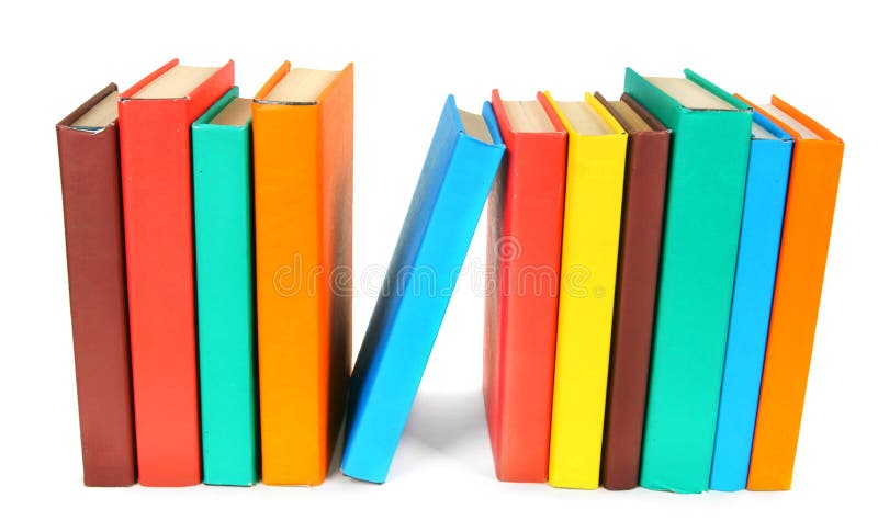 Multi-coloured Books and Basket with Pencils. Stock Image - Image of ...
