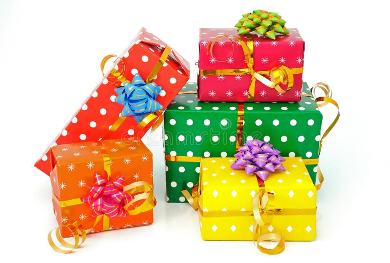 Multi-coloured boxes stock image. Image of gift, objects - 12121035