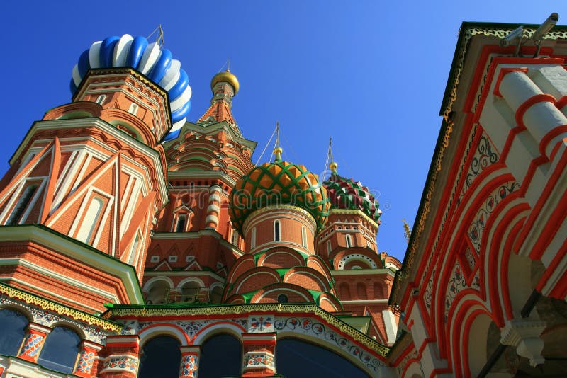 Multi-coloured Domes Of Church Stock Image - Image of culture, golden ...