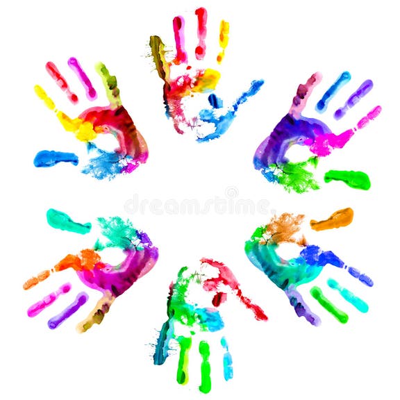 Painted Handprints Stock Illustrations – 252 Painted Handprints Stock ...