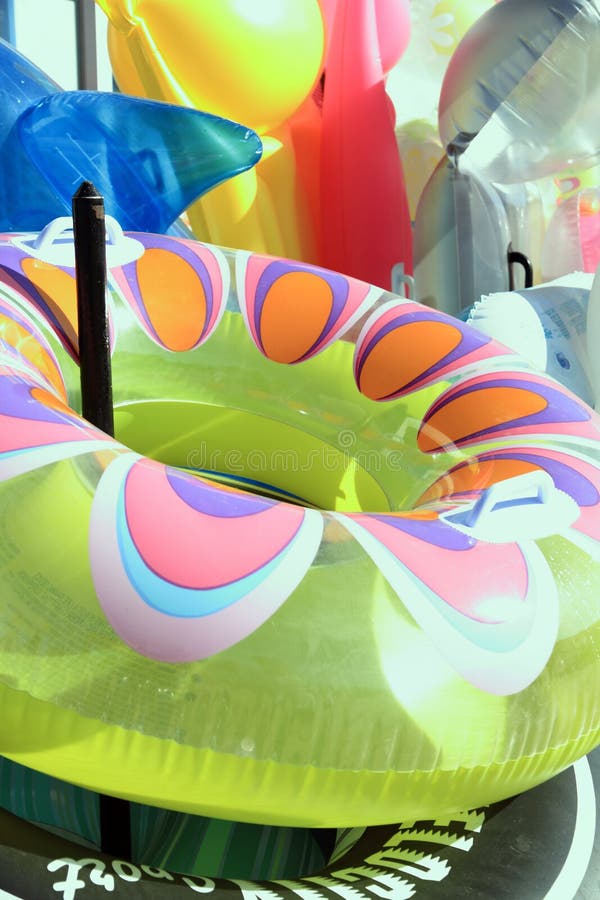 Multi Coloured Inflatables on Sale Stock Photo - Image of europe, shape ...