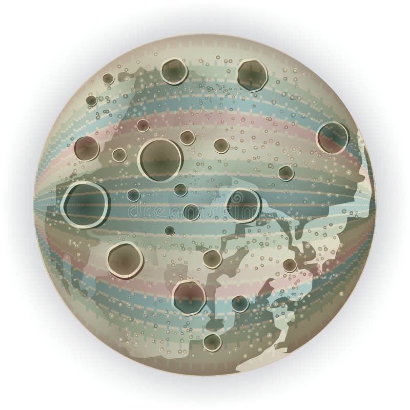 Cratered Moon stock illustration. Illustration of ball - 280428564